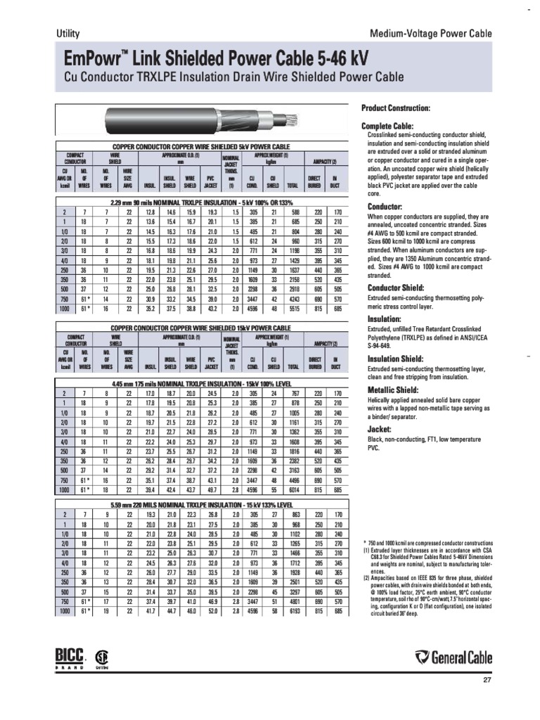 Cables To Ieee 835 STD | PDF | Electrical Conductor | Insulator ...