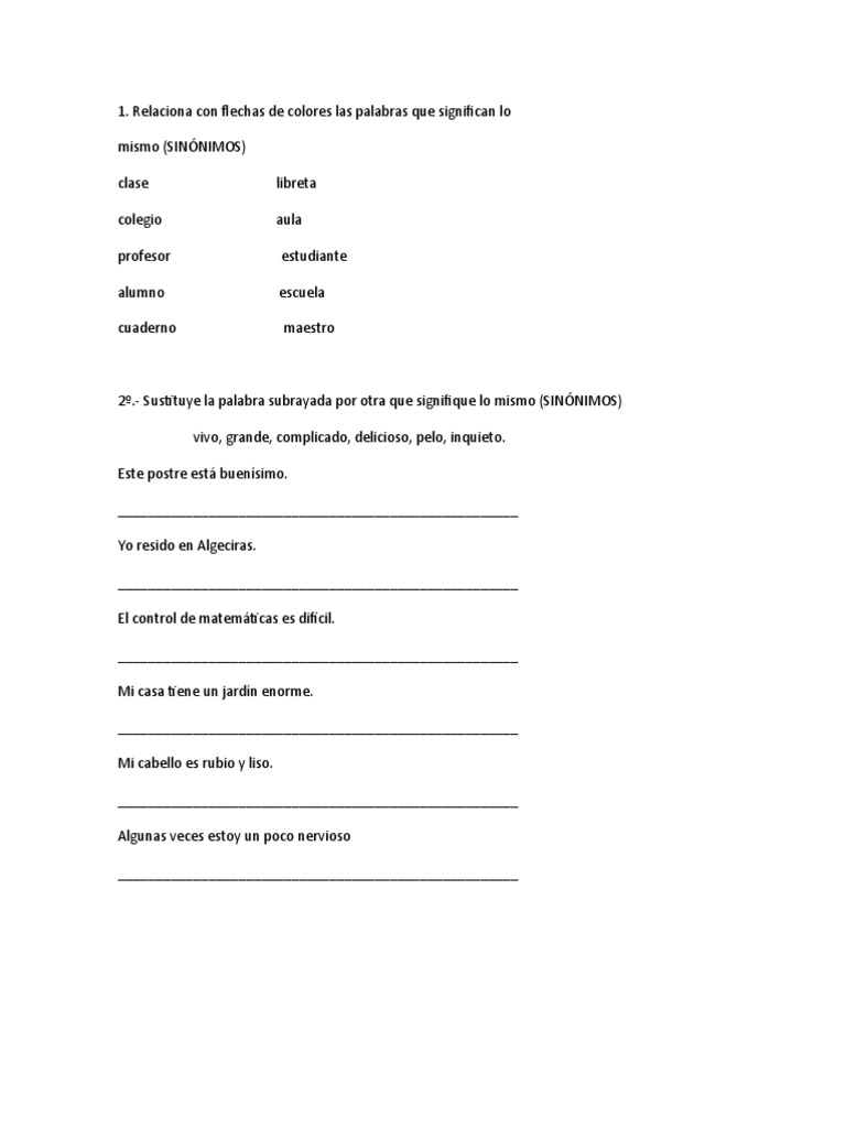Guia Sinonimo | PDF