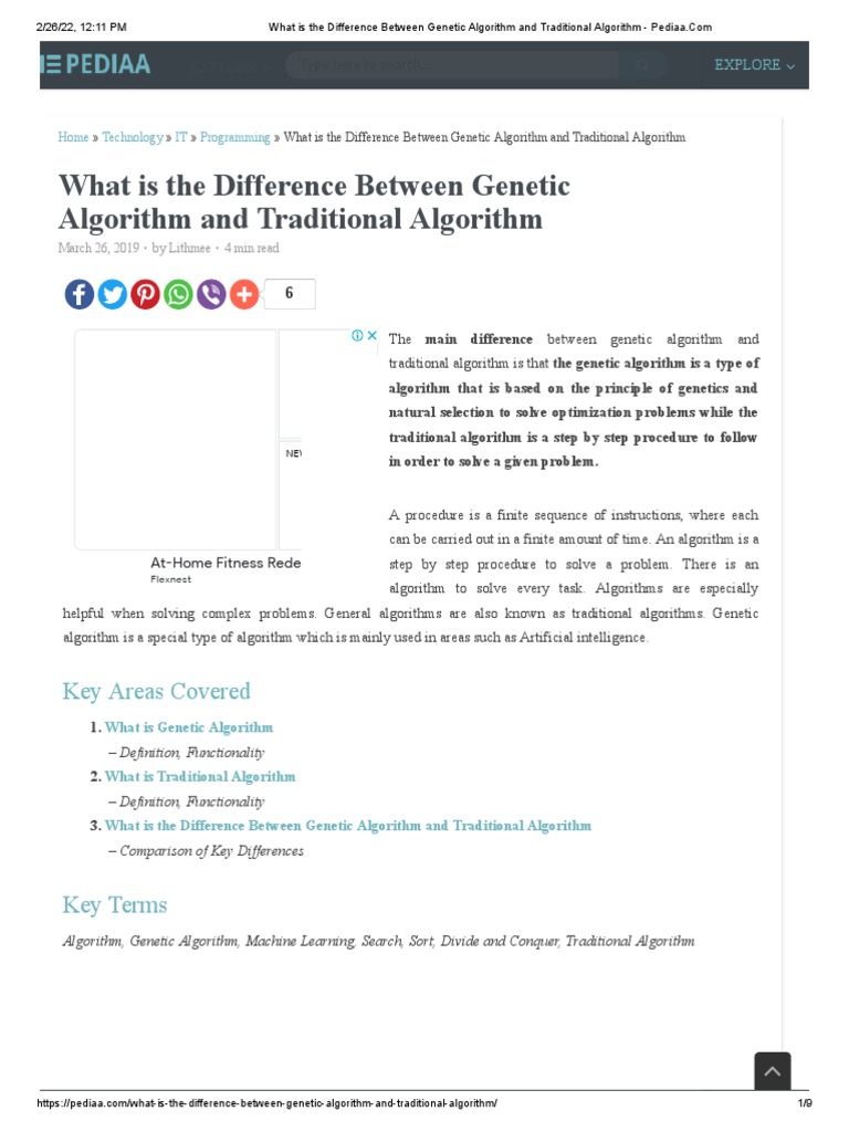 What Is The Difference Between Genetic Algorithm and Traditional ...