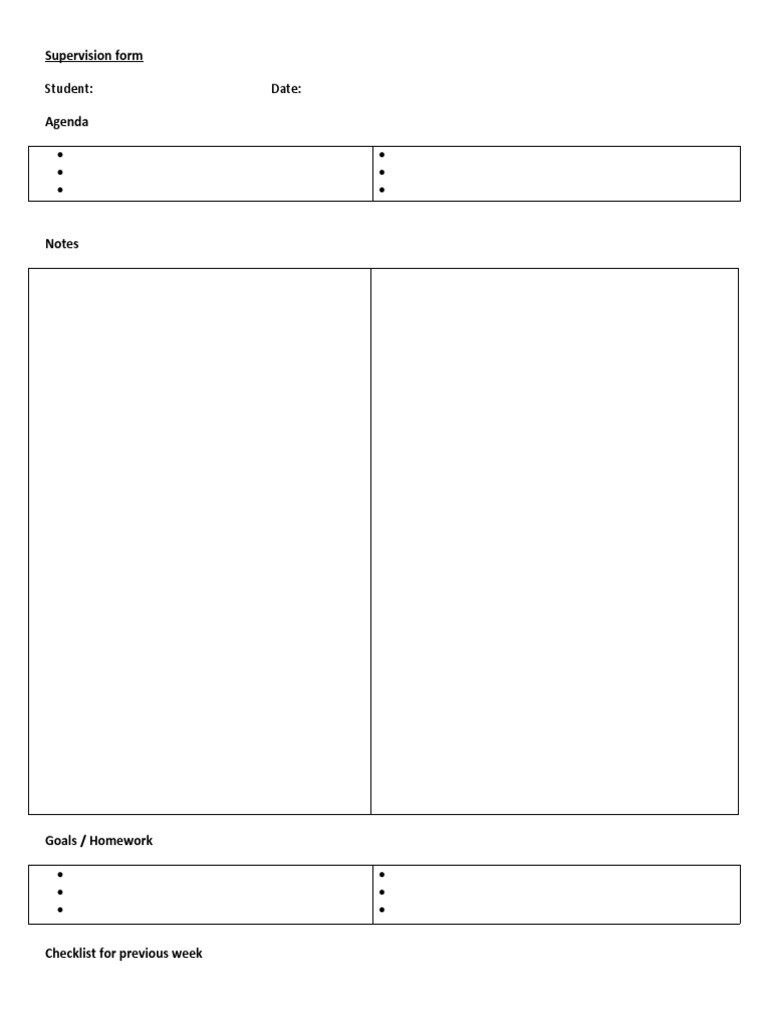 Supervision Form | PDF