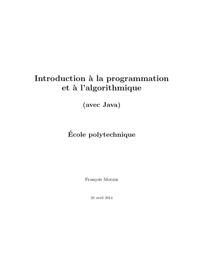 Algo en Java | Download grátis PDF | Langage de programmation | Programmation informatique