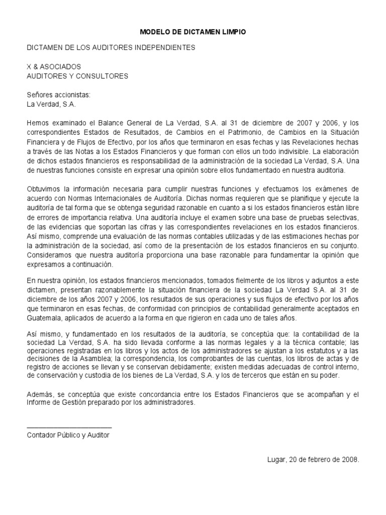 Modelos de Tipos de Dictamenes