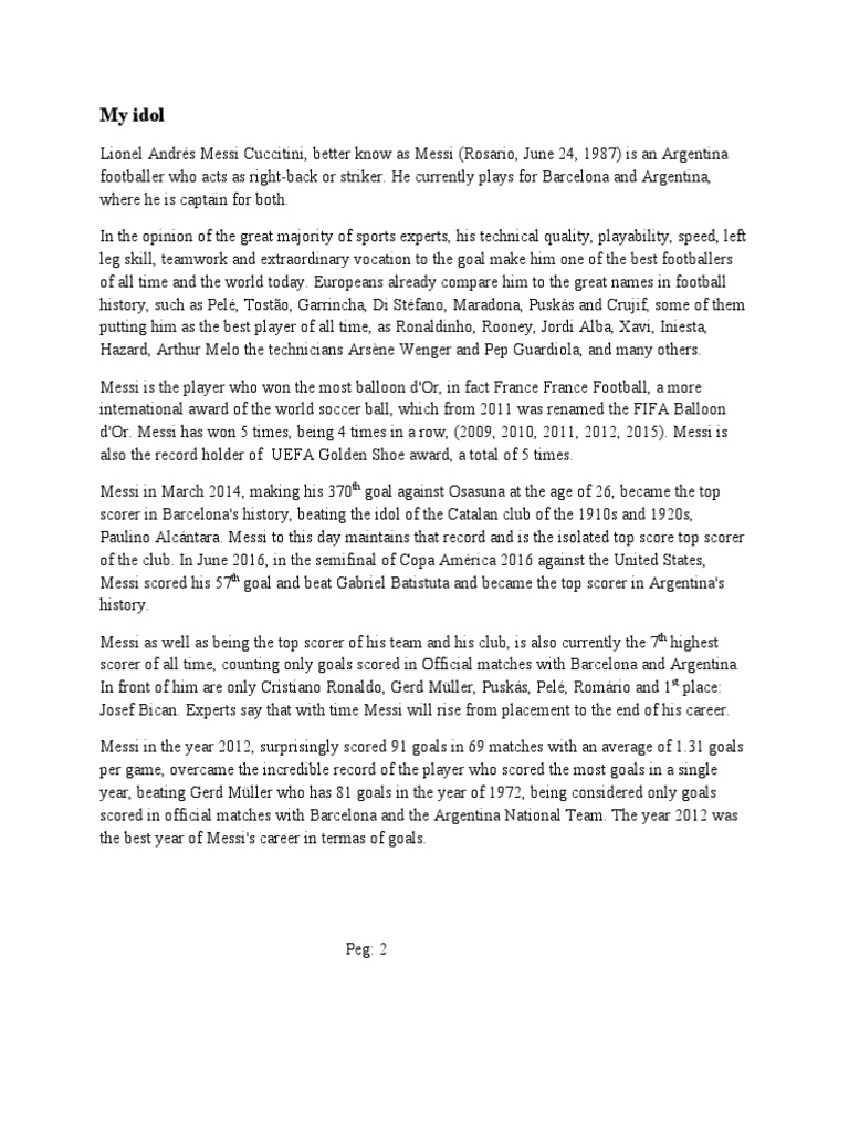 Lionel Andrés Messi Cuccitini | PDF | Lionel Messi | Fc Barcelona