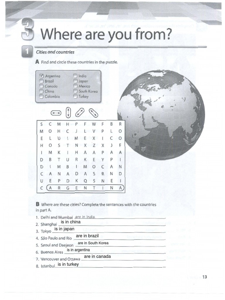 Where Are You From - PDF Editable Ok | PDF