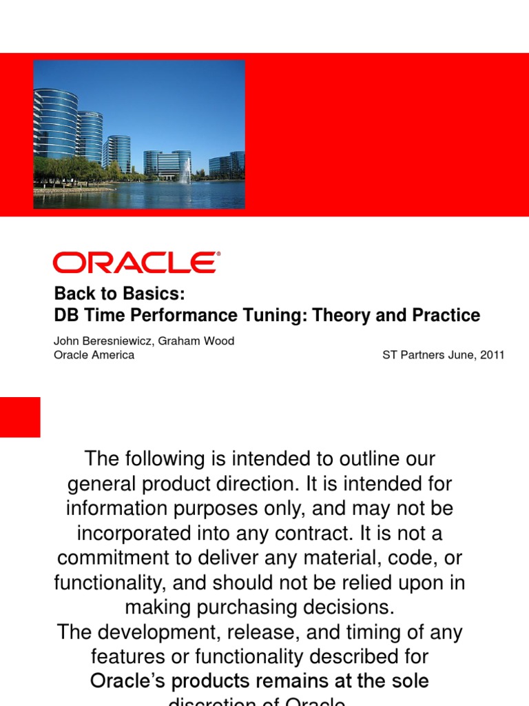 Back To Basics: DB Time Performance Tuning: Theory and Practice | PDF | Databases | Pl/Sql