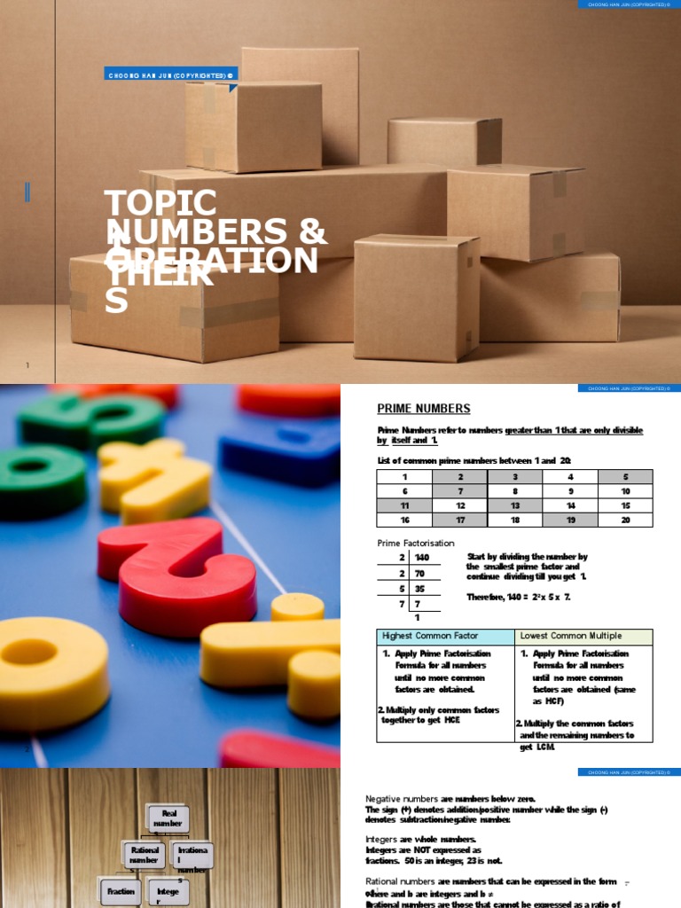 (MATH) (SEC 1) Chapter 1 - Numbers and Their Operations | PDF | Numbers ...