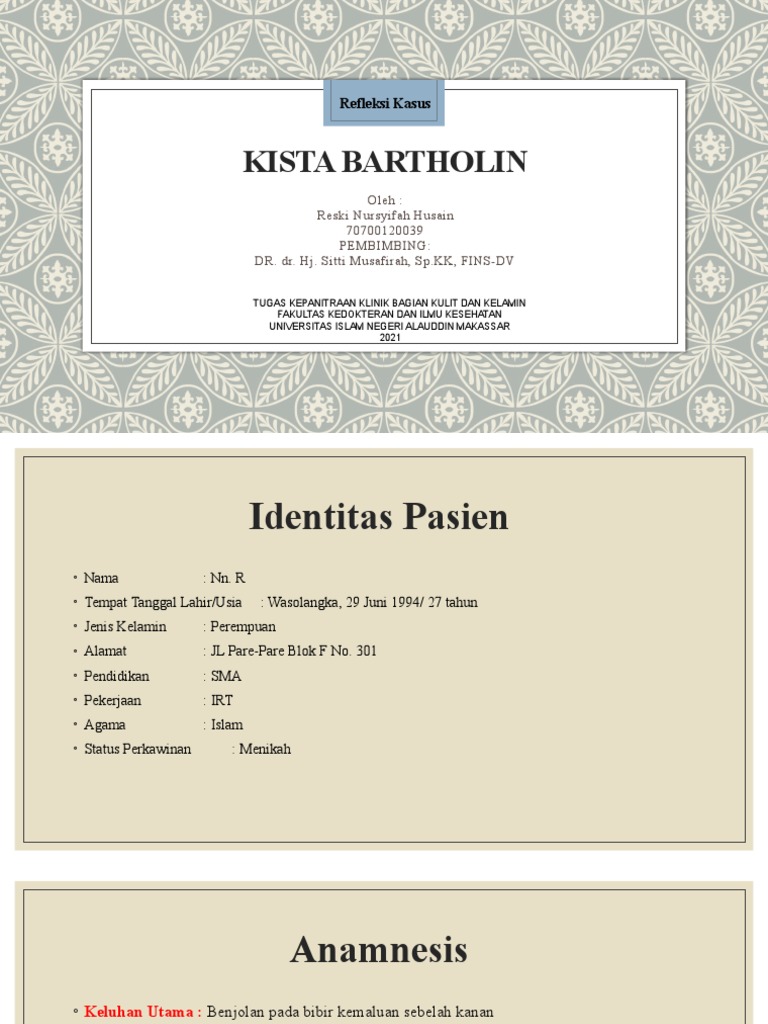 REFKAS - Bartholinitis | PDF