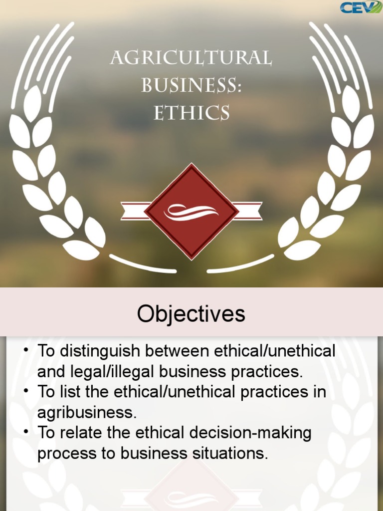 CEV70641 Agricultural Business Ethics NO ASSESSMENT | PDF | Agriculture ...