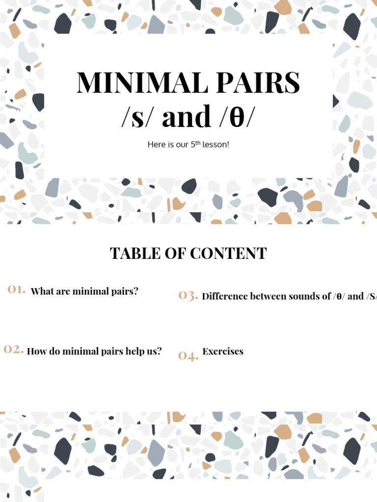 Minimal Pairs S and TH | PDF