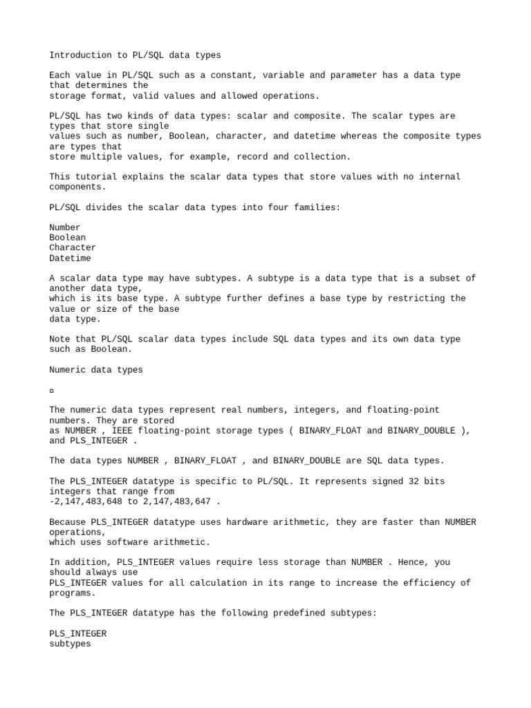 PL SQL3 | PDF | Data Type | Boolean Data Type