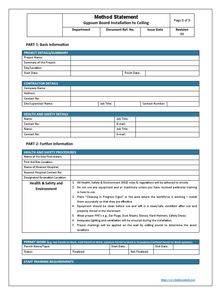 MST-Gypsum Board Installation To Ceiling | PDF | Drywall | Materials