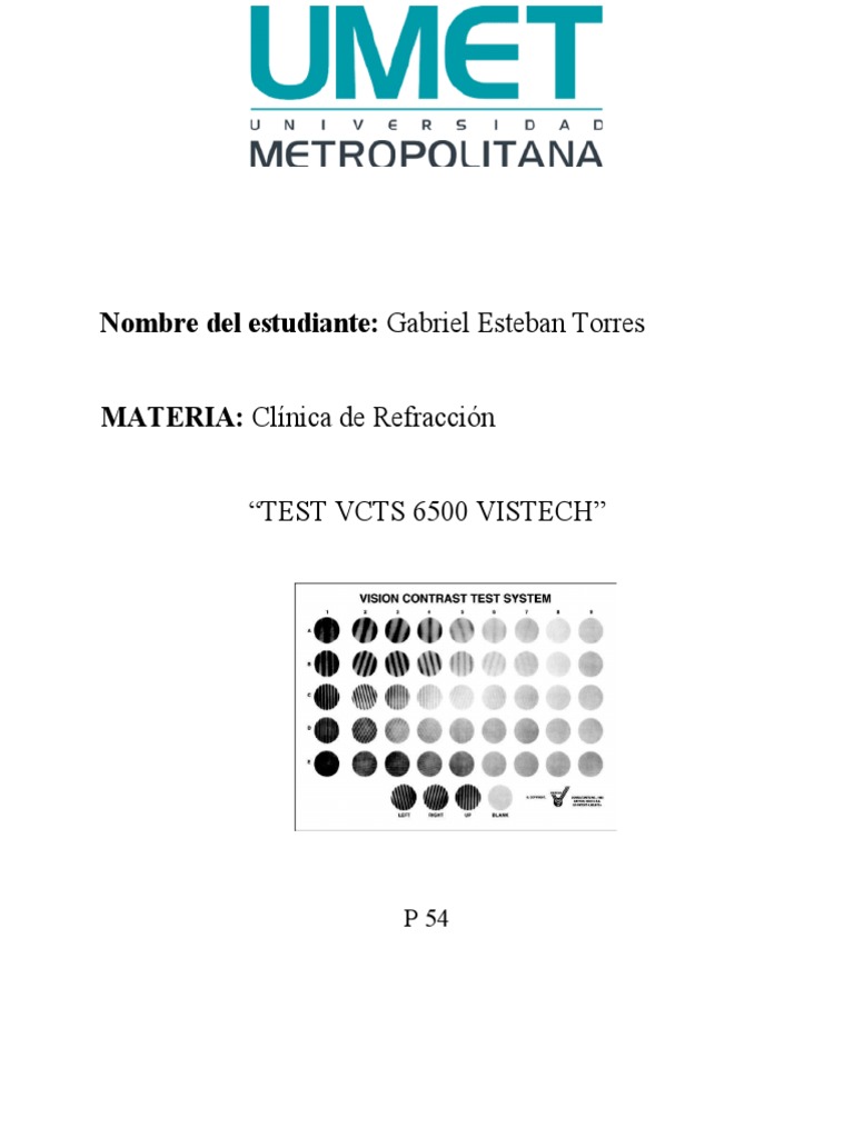 Test Vistech | PDF | Salud y bienestar | Ciencia y matemáticas