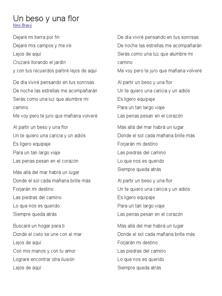 Un Beso y Una Flor | PDF