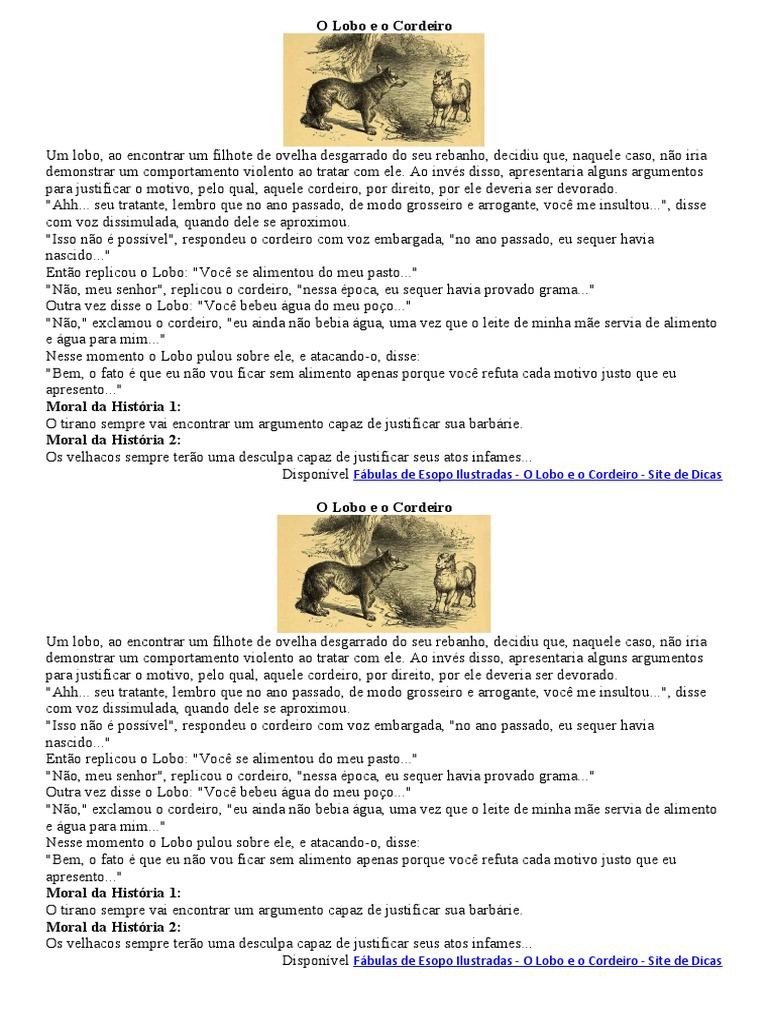 O Lobo e o Cordeiro | PDF