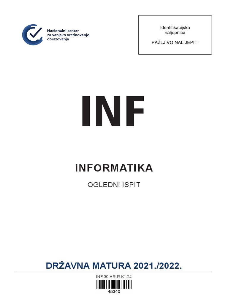Inf - Ogledni Ispit | PDF