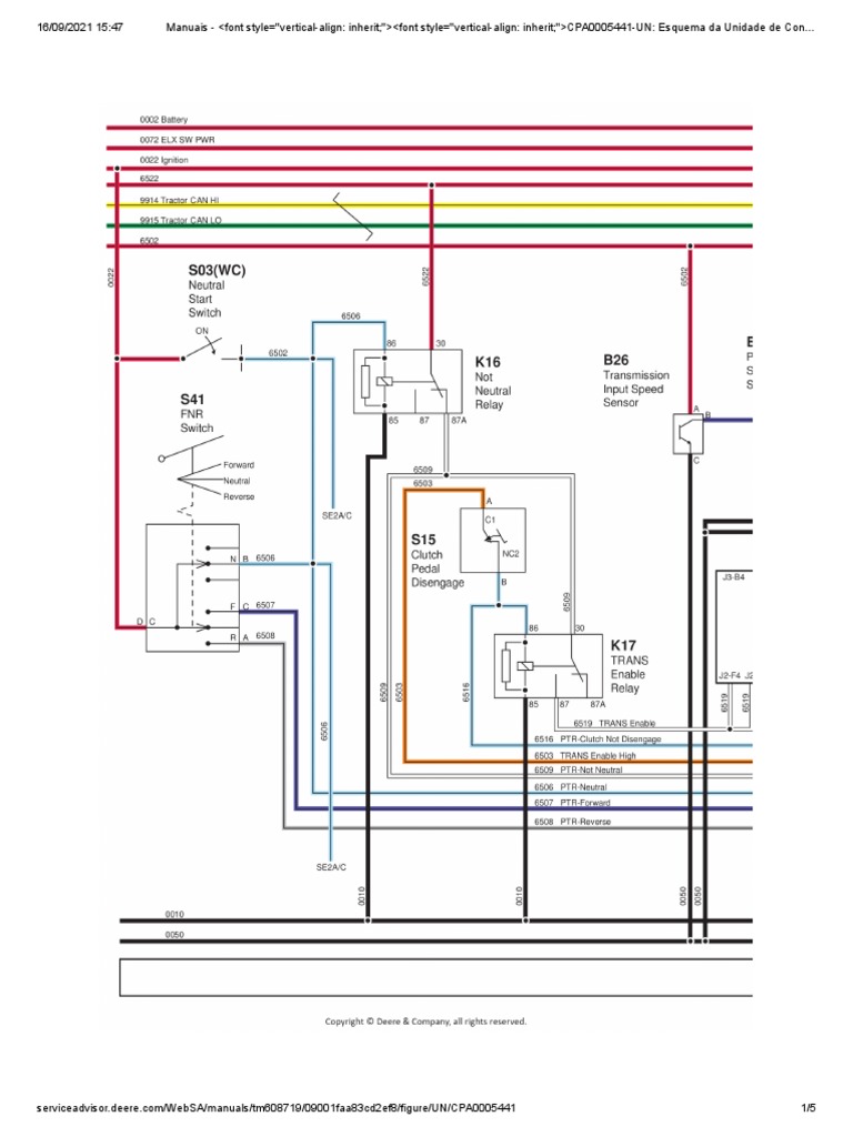 Esquema Elétrico Jonh Deere 6110D | PDF | Equipamento | Quantidades físicas
