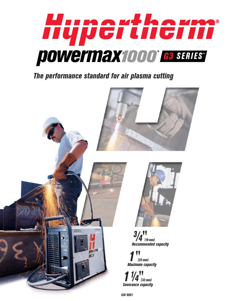 Powermax 1000 Spec Sheet | PDF | Electric Arc | Manufactured Goods