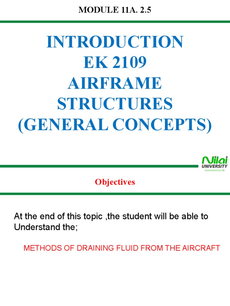 EK 2109 Airframe Structures (General Concepts) | PDF | Valve | Ventilation (Architecture)