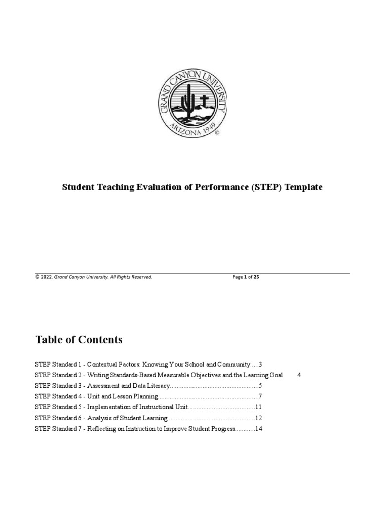 Gcu 590 Step Template Final | PDF