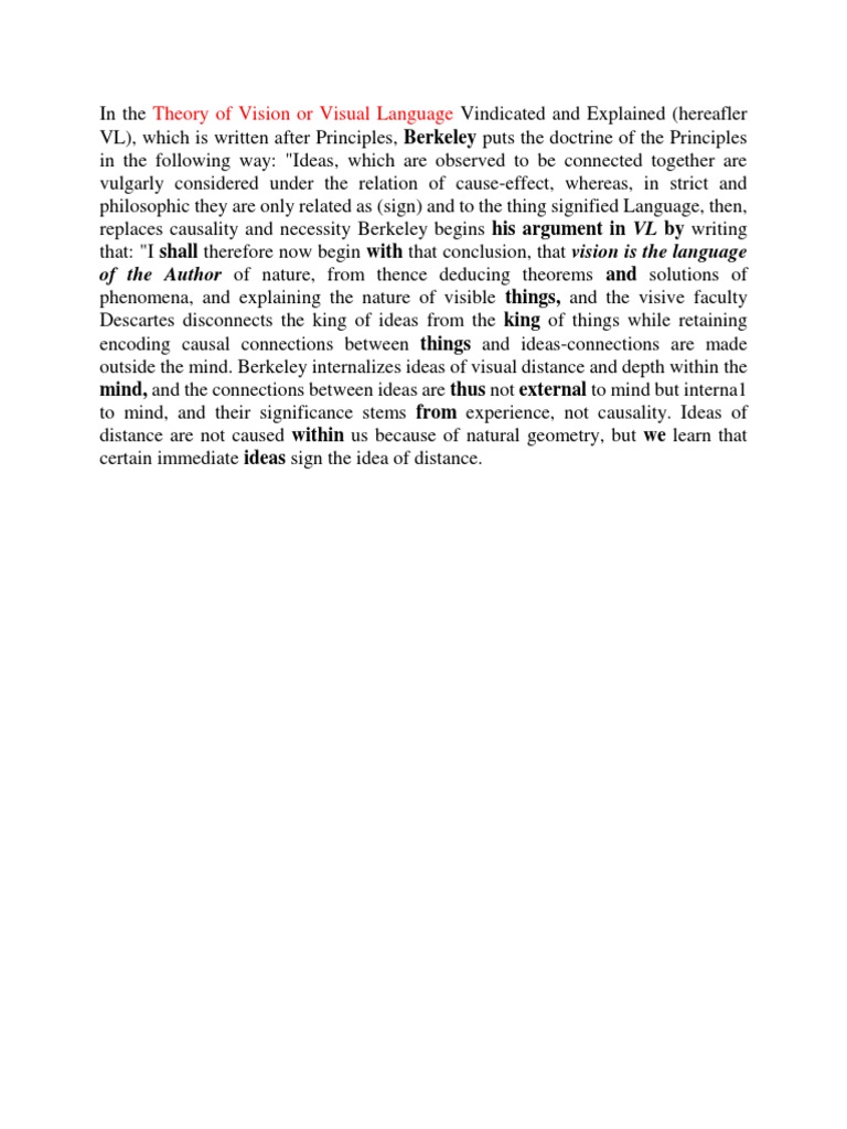 In The Theory of Vision or Visual Language Vindicated and Explained | PDF