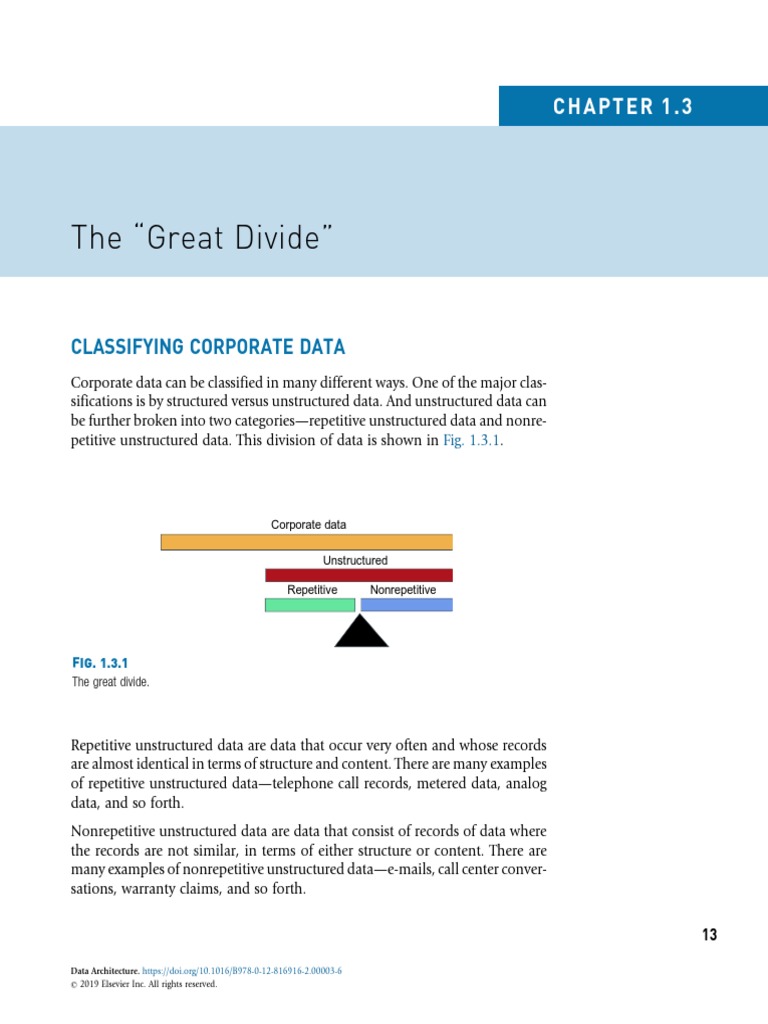 Chapter 1 3 - The Great Divide - 2019 - Data Architecture | PDF | Big Data | Databases