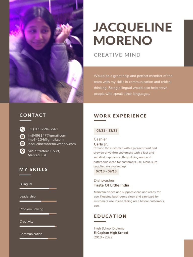 Beige Modern Simple Professional Resume Template 1 | PDF