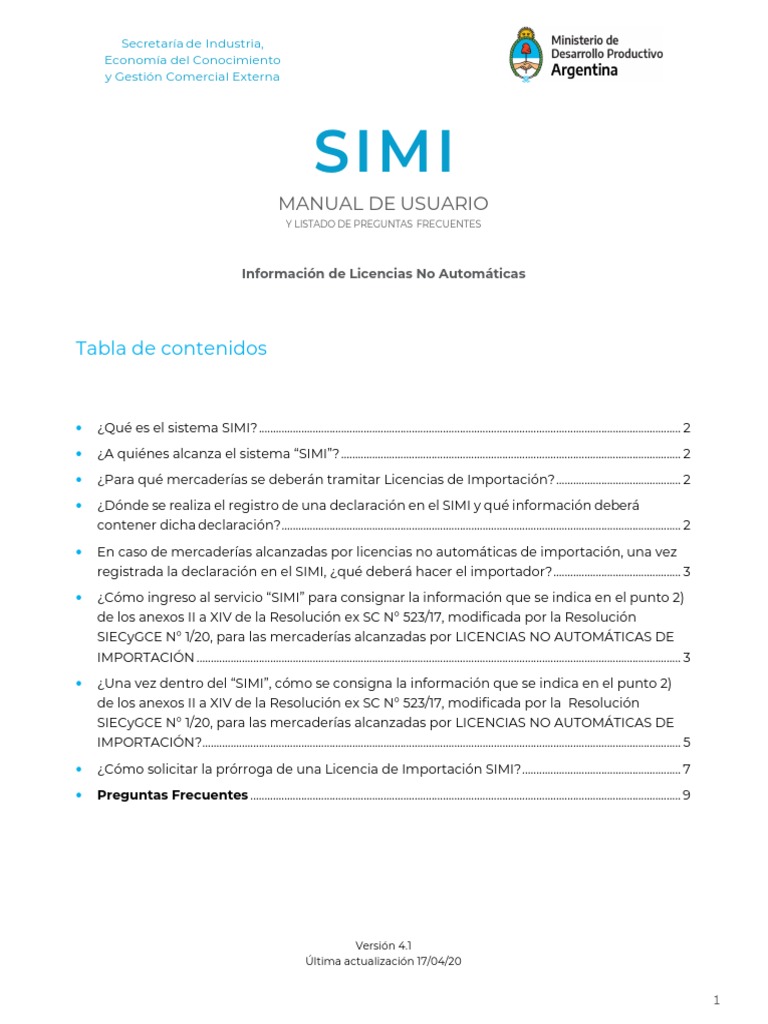 Manual Simi 4.1 | PDF