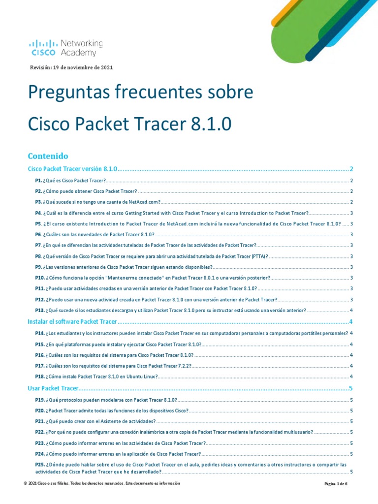 Cisco Packet Tracer Faq Es | PDF | Computación de 64 bits | Mac OS