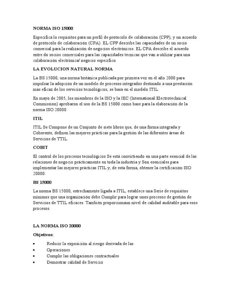 Info Presentacion NORMA ISO 15000 | PDF