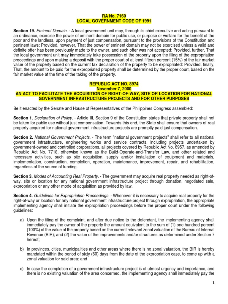 Just Compensation | PDF | Eminent Domain | Judgment (Law)