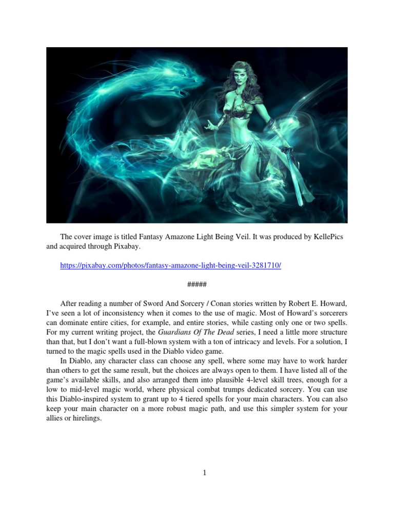 A Simple Magic System Inspired By Blizzard's Diablo Video Game ...