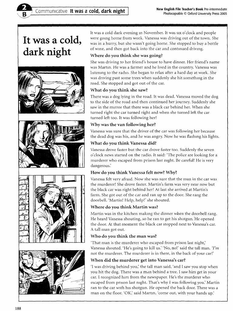 It Was A Cold, Dark Night Predicitng A Story | PDF