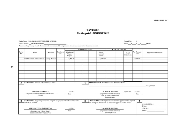 Appendix 33 - Payroll | Download Free PDF | Payroll | Expense