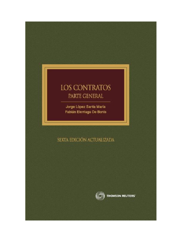 Los Contratos - Parte General. Jorge Lopez Santa Maria y Fabian ...
