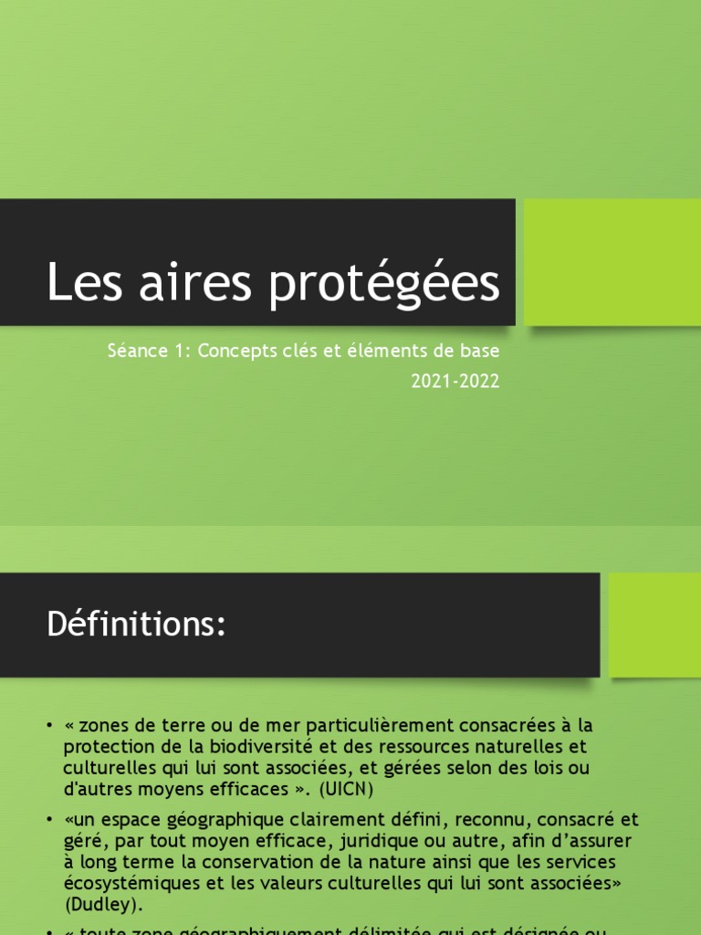 Aires Protegee | PDF | Zone protégée | Biodiversité
