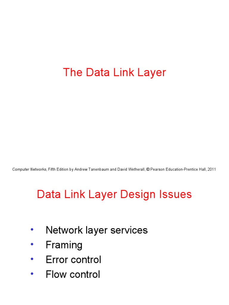 The Data Link Layer | PDF | Error Detection And Correction ...