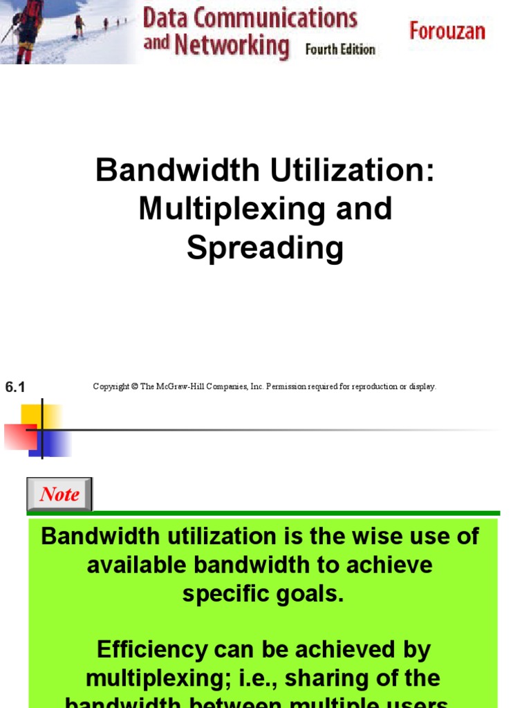 Bandwidth Utilization: Multiplexing and Spreading | PDF | Multiplexing | Wavelength Division ...