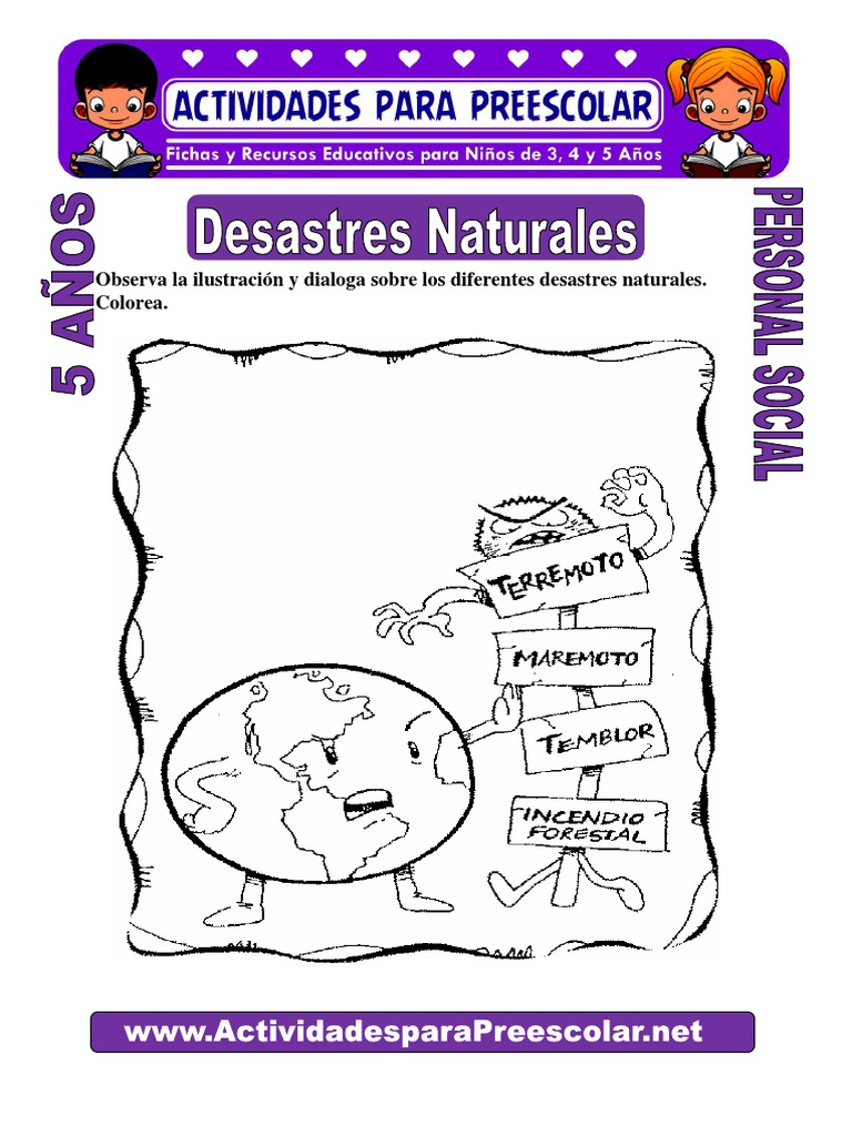 Desastres Naturales para Niños de 5 Años | PDF