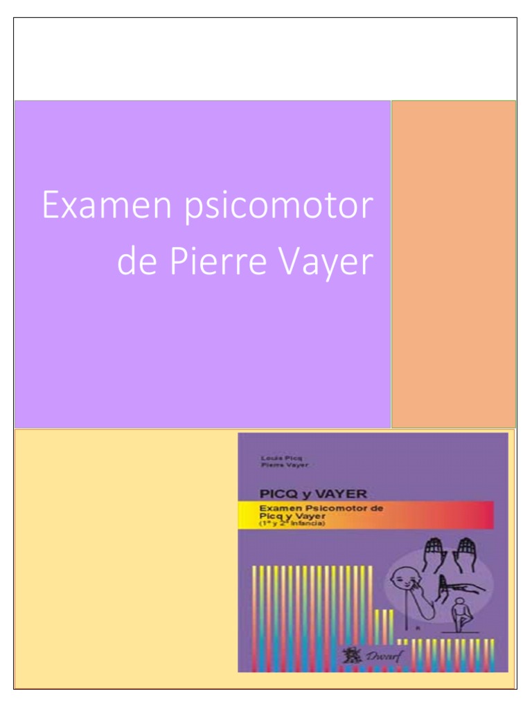 Evaluación Psicomotriz de Pierre Vayer | PDF