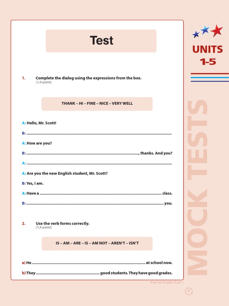 NewFast English Book 1 Mock Tests Unlocked | PDF | English Language ...