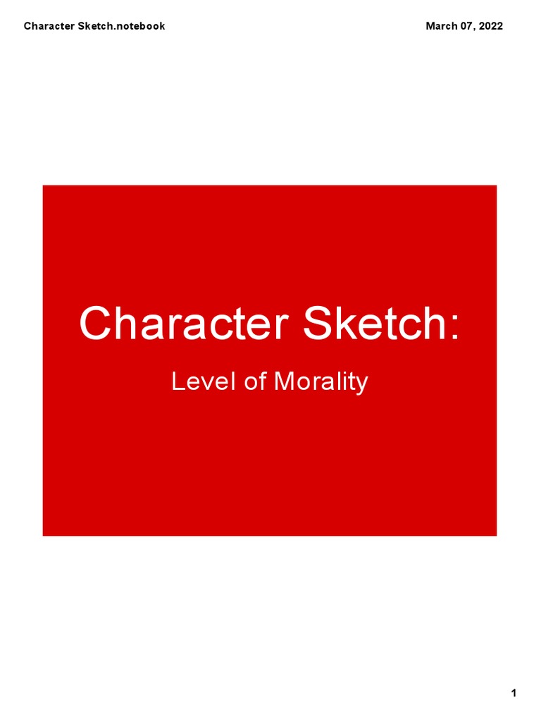 Writing a Character Sketch Guide | PDF
