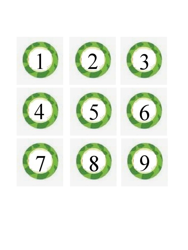 Números del 1 al 31 para Calendario | PDF