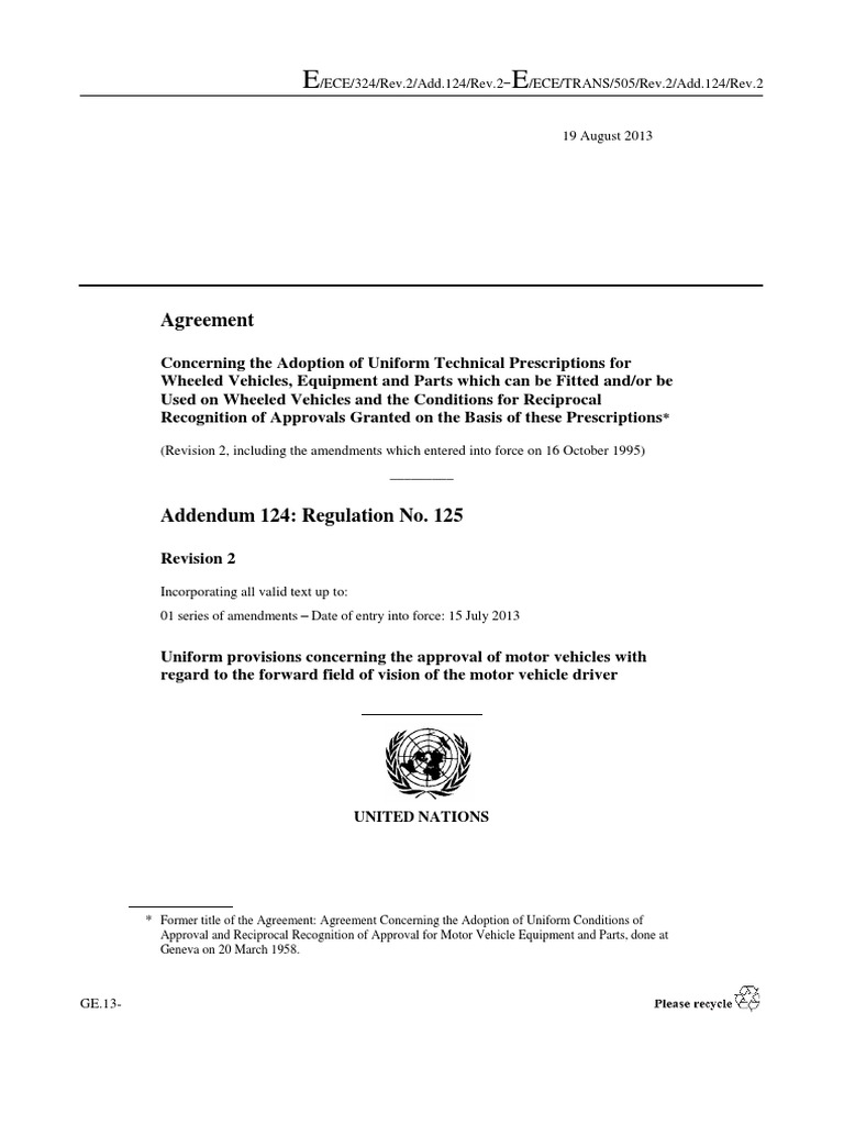 Uniform Vision Approval for Vehicles | PDF