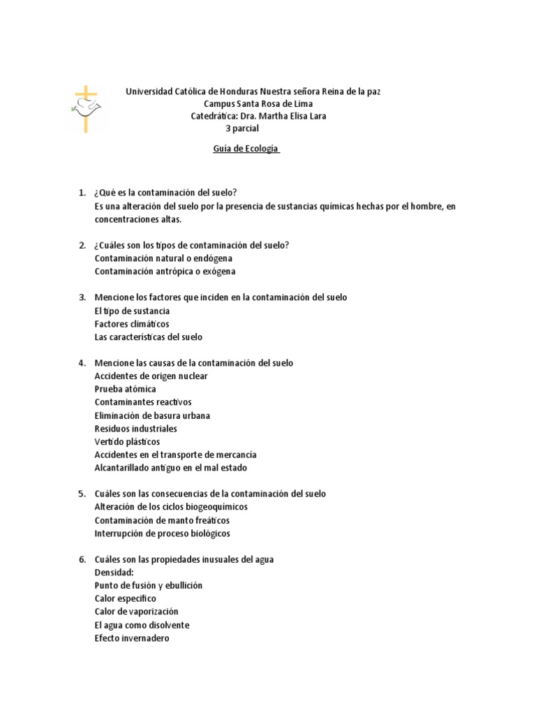 Guia de Ecologia 3 Parcial 3 Periodo2021 | PDF