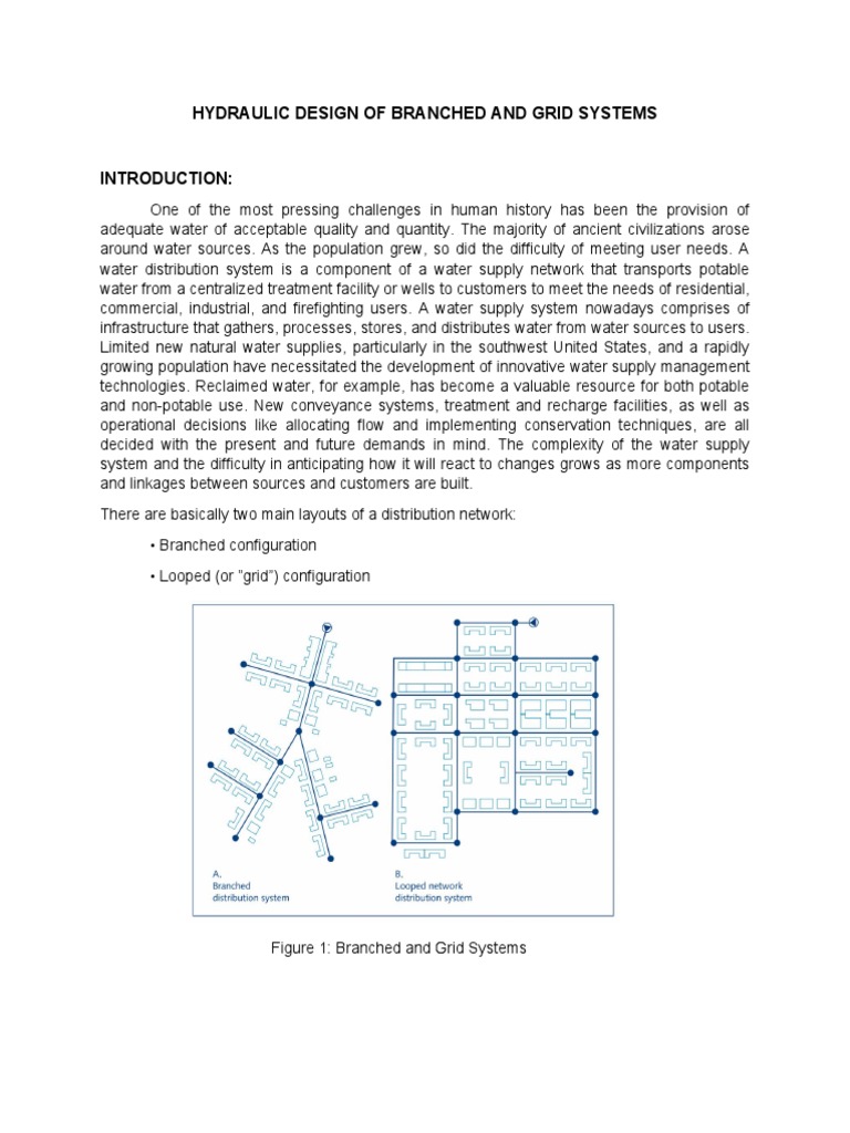 Hydraulic Design of Branched and Grid Systems | PDF
