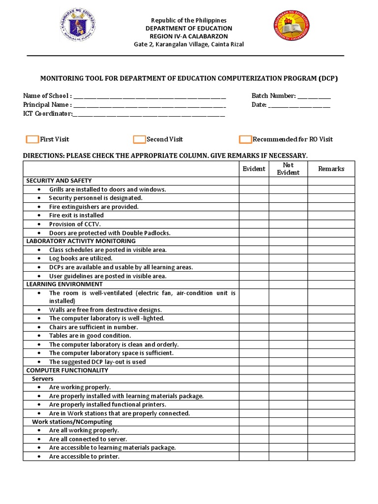 ICT-Monitoring Tool For DCP-EXT | PDF | Laboratories | Information And ...