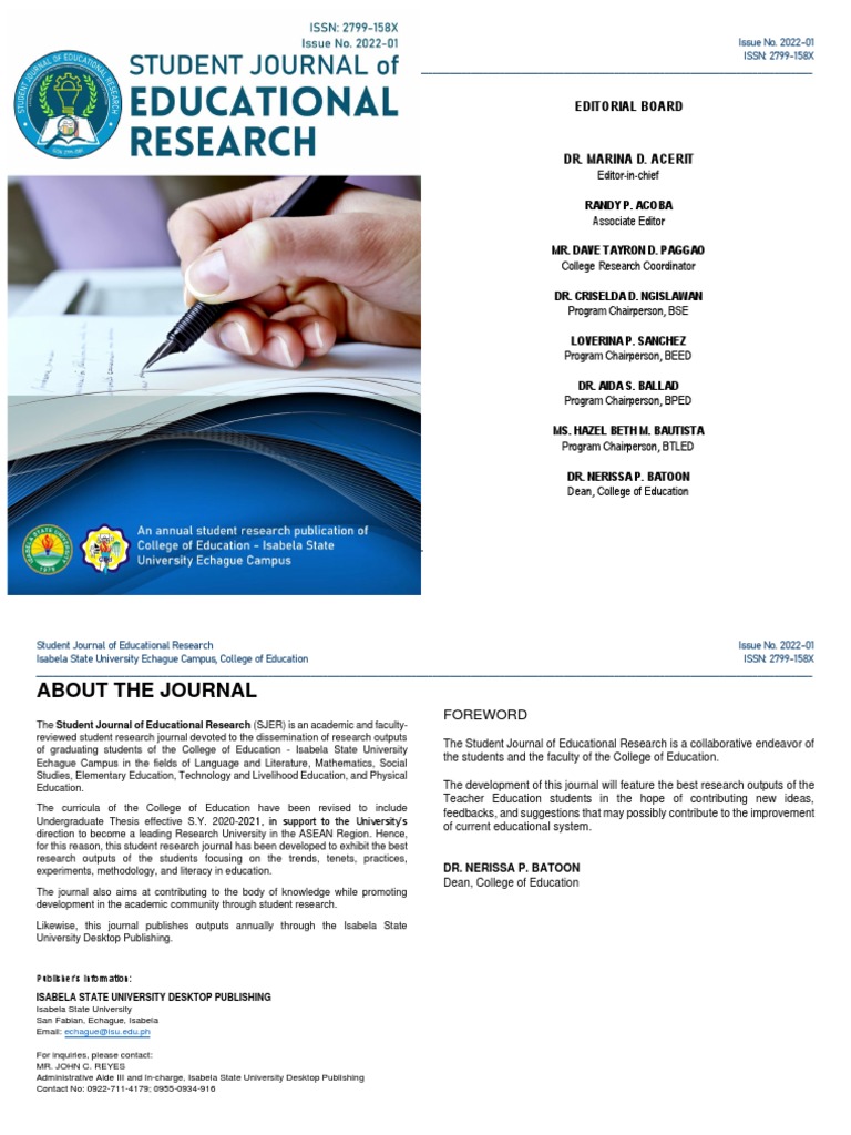 Student Research Journal | PDF | Distance Education | Teachers