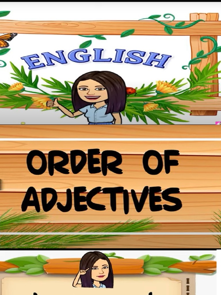 Grade 4 Order of Adjectives | PDF