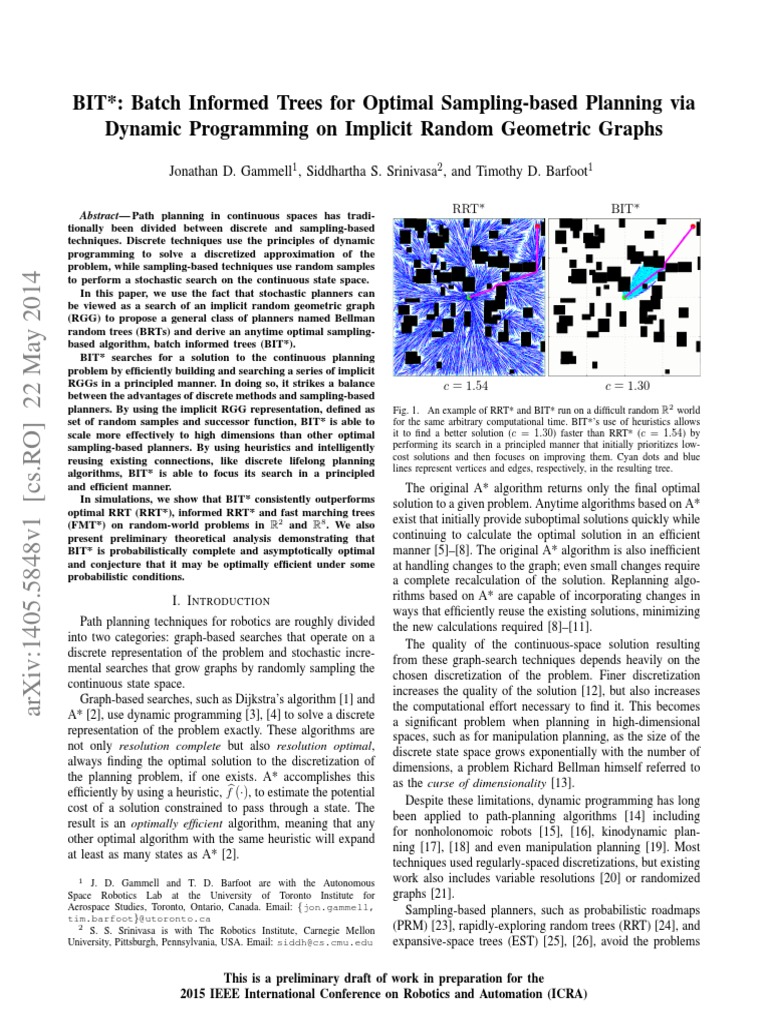 BIT : Batch Informed Trees For Optimal Sampling-Based Planning Via Dynamic Programming On ...