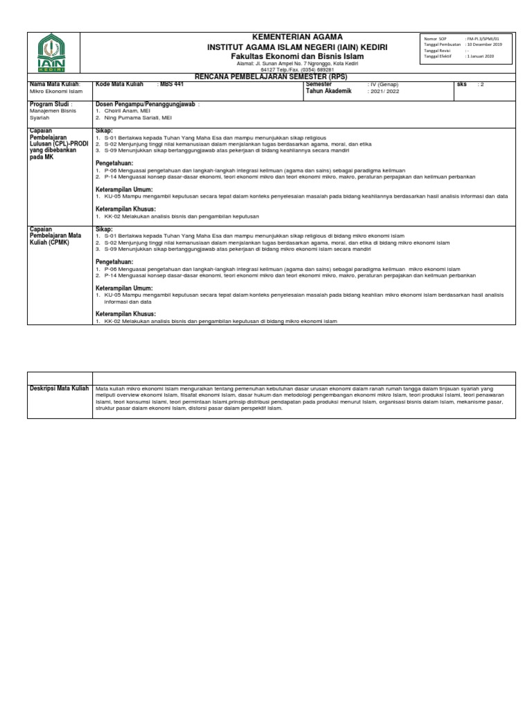 MBS - Mikro EI RPS Pebr 2022 | PDF